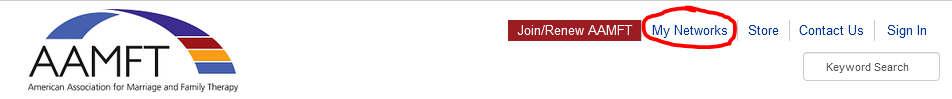 How do I access My Networks? – AAMFT Member Services